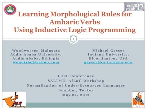 Learning Morphological Rules For Amharic Verbs Using Inductive Logic