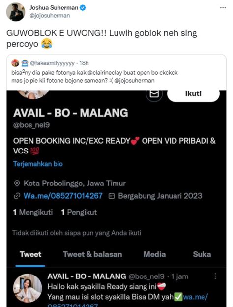 Joshua Suherman Ngamuk Foto Seksi Istri Dicatut Akun Open Bo