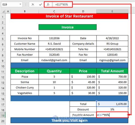 Excel Vba Create Invoice And Save Pdf Format With Quick Steps