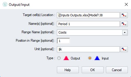 Output Input Window Vose Software