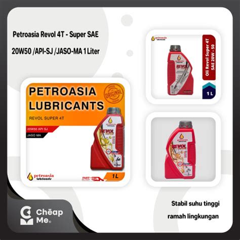 Jual Oli Motor Manual Petroasia Revol 4T Super SAE 20W50/API-SJ/JASO-MA ...