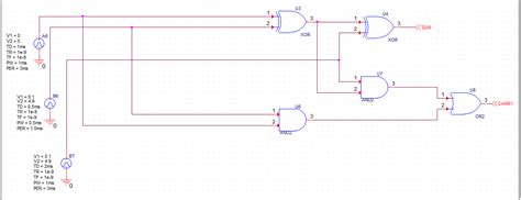 solved orcad pspice digital logic full adder i need help