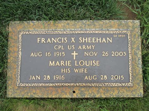 Francis X “frank” Sheehan 1915 2003 Find A Grave Memorial