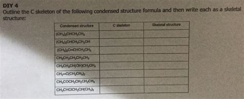 Selesaidiy 4 Outline The C Skeleton Of The Following Condensed