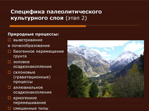 Археология палеолита Тема 2 Палеолитический культурный слой и