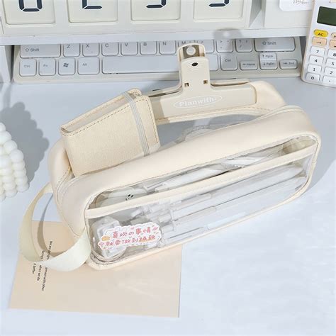 Ozmmyan Mesh Pencil Case Pen Bag Clear Case Marker Pouch Multifonction