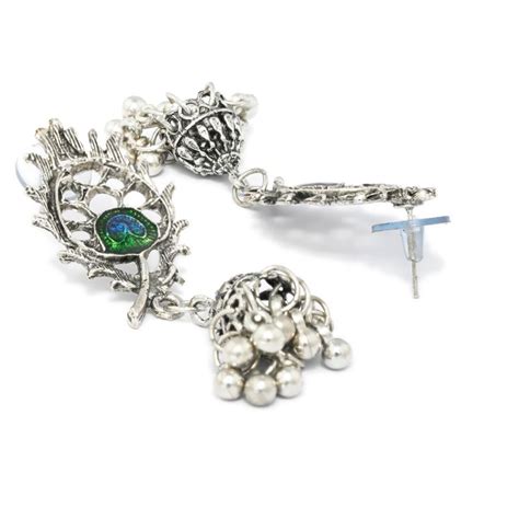 Buy Priyaasi Oxidised Krishna Peacock Feather Jewellery Set Online