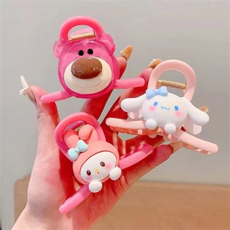 Kawaii Sanrio กิ๊บติดผม ลายการ์ตูนคิตตี้ Cinnamoroll Kuromi My Melody