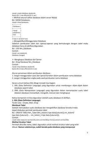 Modul Sql Tingkat Dasar DOCX