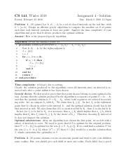 Cs141 Assignment 4 Solution Pdf CS 141 Winter 2018 Posted February
