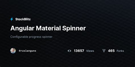 Angular Material Spinner Stackblitz