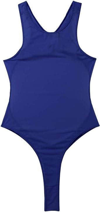 Agoky Leotardo Body Sexy Mujer Monokini Tanga Corte Alto Lencería