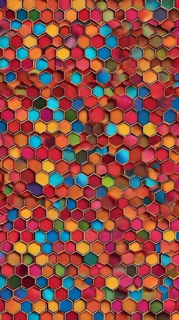 Premium Photo Seamless Pattern Based On Hexagonal Grid