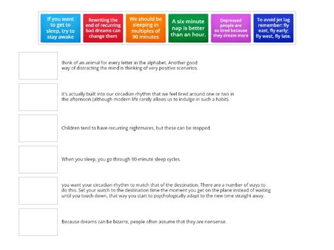 Reading Task For Gist Match Up