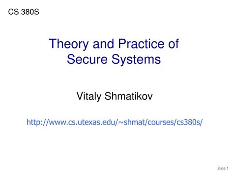 Ppt Theory And Practice Of Secure Systems Powerpoint Presentation Free Download Id 9164606