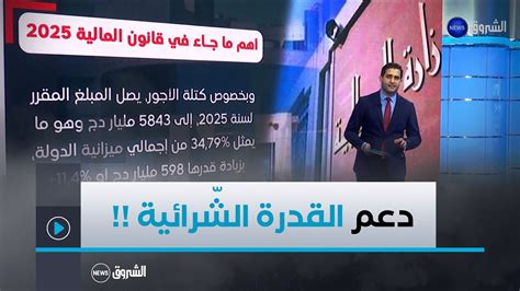 مسودة مشروع قانون المالية 2025 إجراءات لدعم القدرة الشرائية Youtube