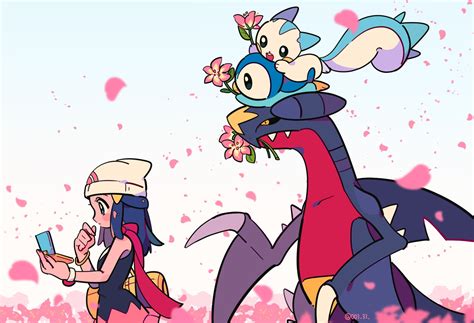 Dawn Piplup Garchomp And Pachirisu Pokemon And 1 More Drawn By