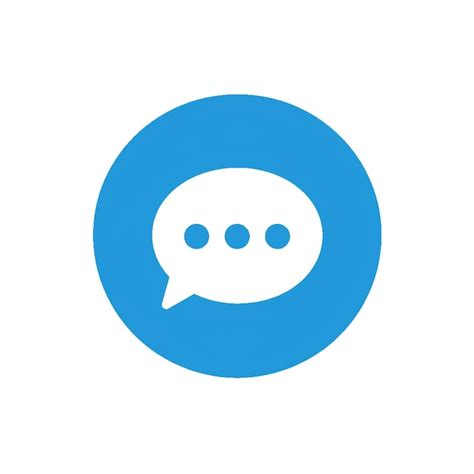 Blue Chat Bubble Icon Representing Communication And Messaging