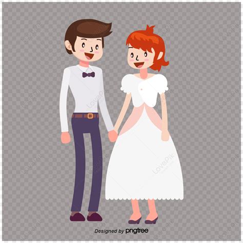 로맨틱 커플 사랑에 결혼 Png 일러스트 무료 다운로드 Lovepik