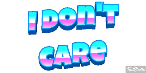 I Dont Care Sentence Animated  Logo Designs