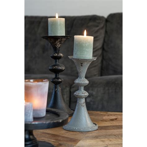 Clayre Eef Candle Holder 26 Cm Grey Metal