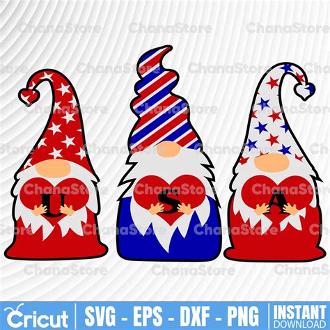 Th Of July Gnomes Svg Patriotic Gnomes Svg Gnomes Svg T Inspire Uplift