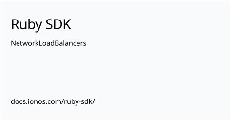 Networkloadbalancers Ruby Sdk
