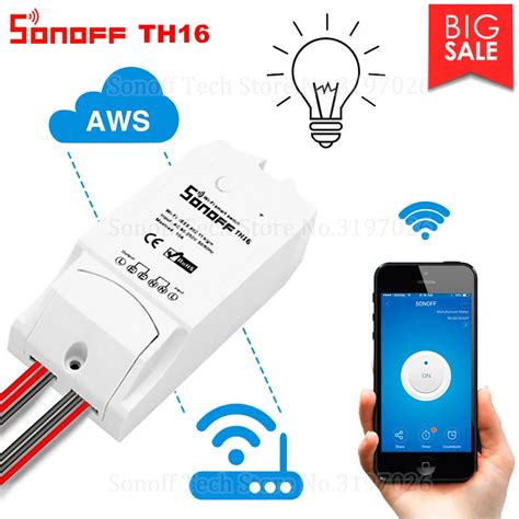 Itead Sonoff Th16 Wifi Smart Switch Support Temperature And Humidity