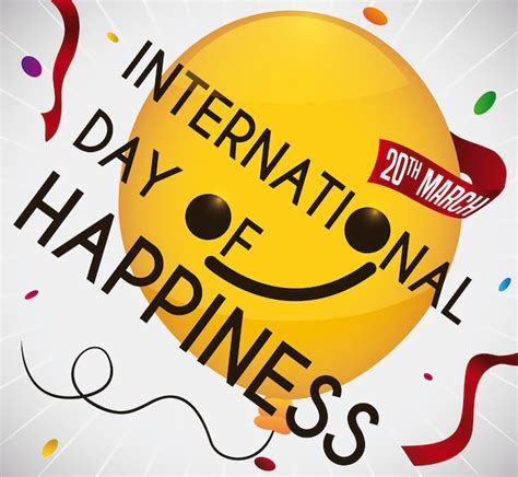 Un Palloncino Giallo Felice Con Un Nastro Che Ti Ricorda La Data Della