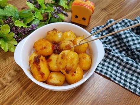 휴게소 알감자 만들기 매콤한 버터감자구이 레시피