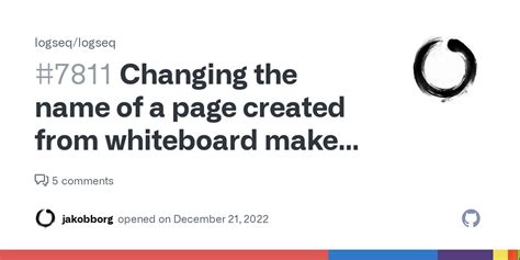 Changing The Name Of A Page Created From Whiteboard Makes The