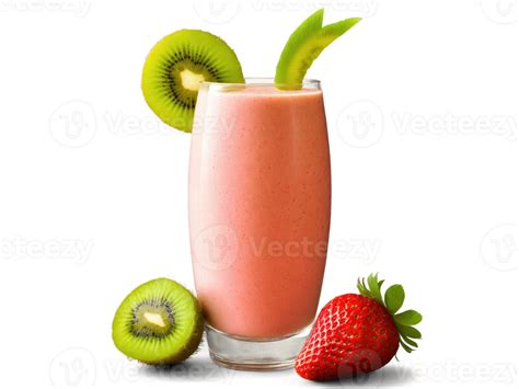 Strawberry Kiwi Smoothie A Two Toned Smoothie Made With Strawberries