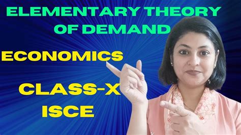 Elementary Theory Of Demand I Class X Icse I Economics Youtube