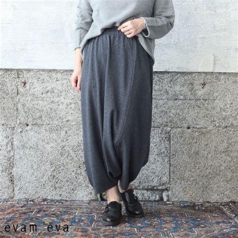 Evam Evaエヴァム エヴァ 【2022aw新作】ウール サルエルパンツ Wool Sarrouel Pants Stone