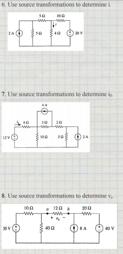 Solved Use Source Transformations To Determine I Chegg