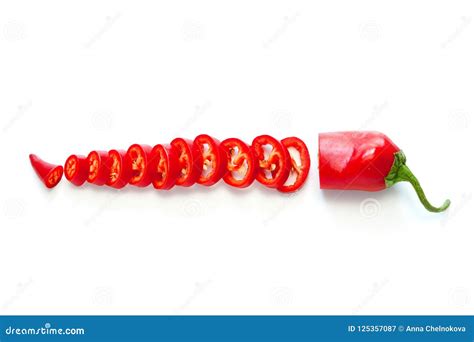 Sliced Red Hot Chili Peppers Stock Image Image Of Cuisine Pepperoni