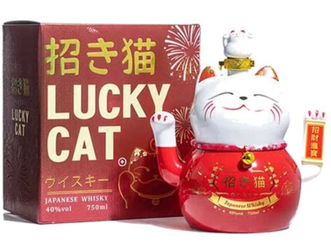 Lucky Cat Maneki Neko Wave Japanese Whisky Almnatiq