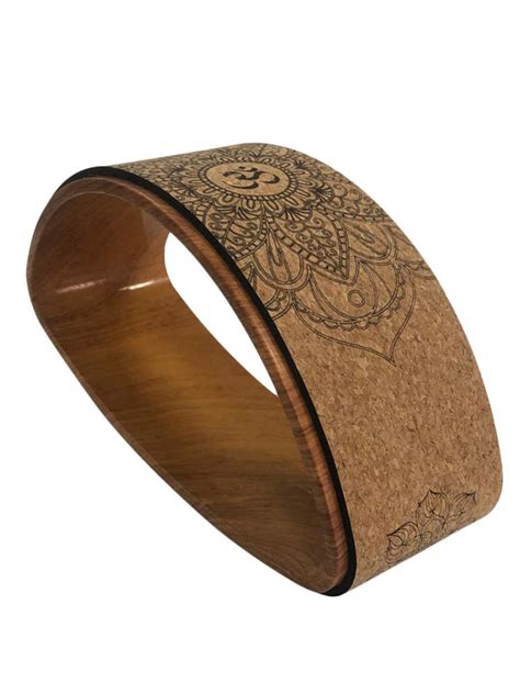 Yoga Wheel Bent Back Stretch Natural Cork Yoga Aux Grandado