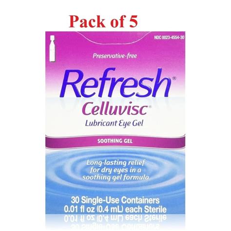 Refresh Celluvisc Lubricant Eye Soothing Gel Single Use Long Lasting
