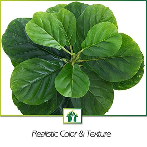Crosofmi Artificial Mini Fiddle Leaf Fig Tree 37 Inch Fake Ficus Lyrata