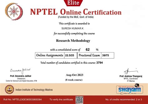 Suresh Kumar On Linkedin Im Successfully Completed Course In Research Methodology