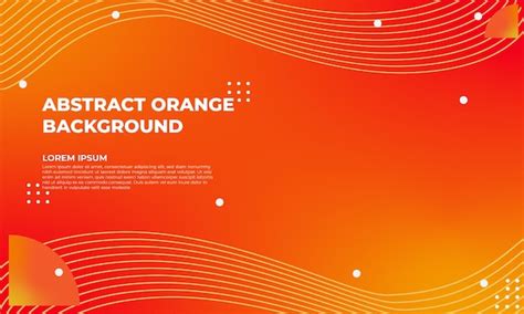Diseño De Fondo Geométrico Degradado Naranja Abstracto Vector Premium
