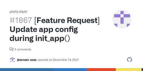 Feature Request Update App Config During Init App Issue 1867