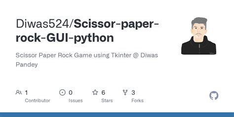 Github Diwas524scissor Paper Rock Gui Python Scissor Paper Rock Game Using Tkinter Diwas