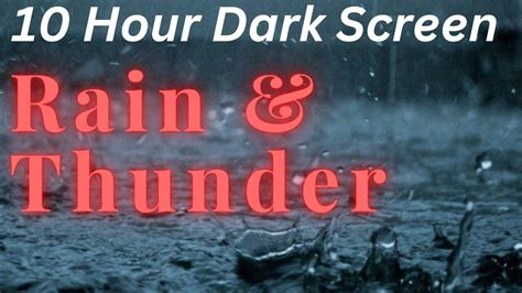 Rain Sounds For Sleep Gentle Rain Thunder Sounds Youtube
