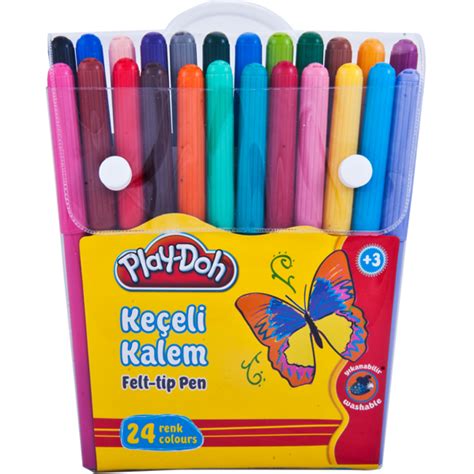 Play Doh Keçeli Kalem Pvc 2 MM 24 Renk PLAY KE006