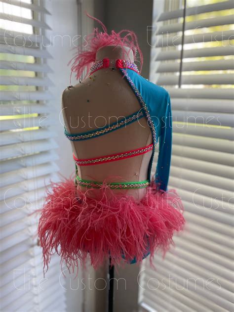 Custom Dance Costume Sassy Jazz Musical Theater Multi Color Leotard