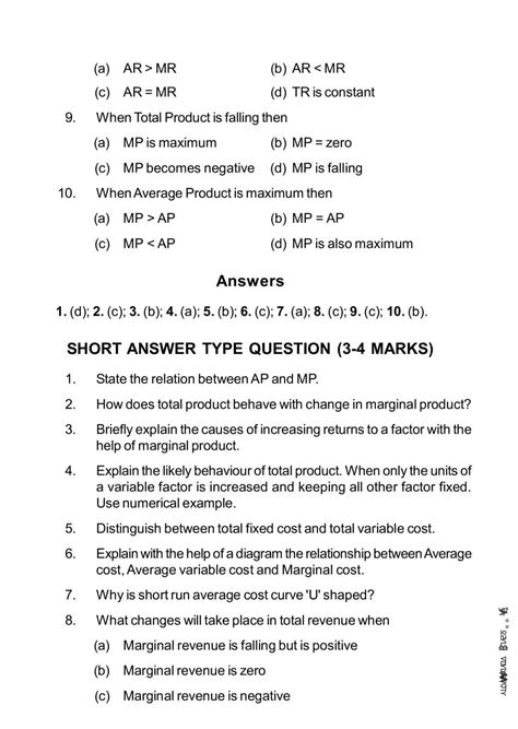 Class 11 Economics Notes For Producer Behaviour And Supply Artofit