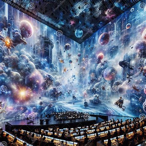 Projection Immersive Mappage Dune Installation De Mappage De Projection Illustration Stock