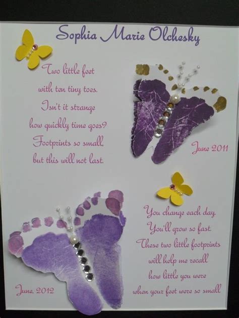 Footprint Butterfly Poem